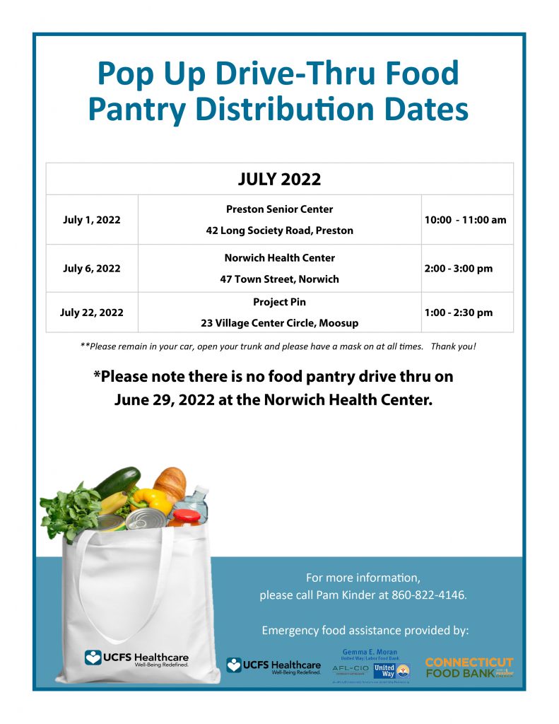 food pantry distribution dates_July 2022 - United Community & Family ...