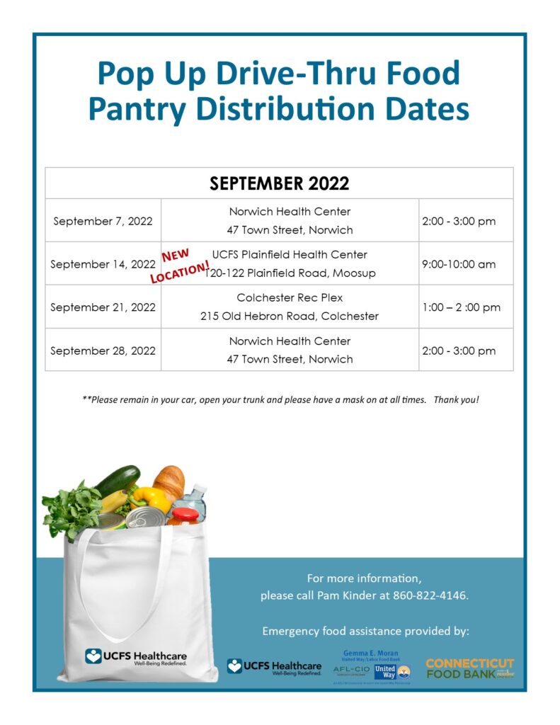 food pantry distribution dates_Sept 2022 - United Community & Family ...